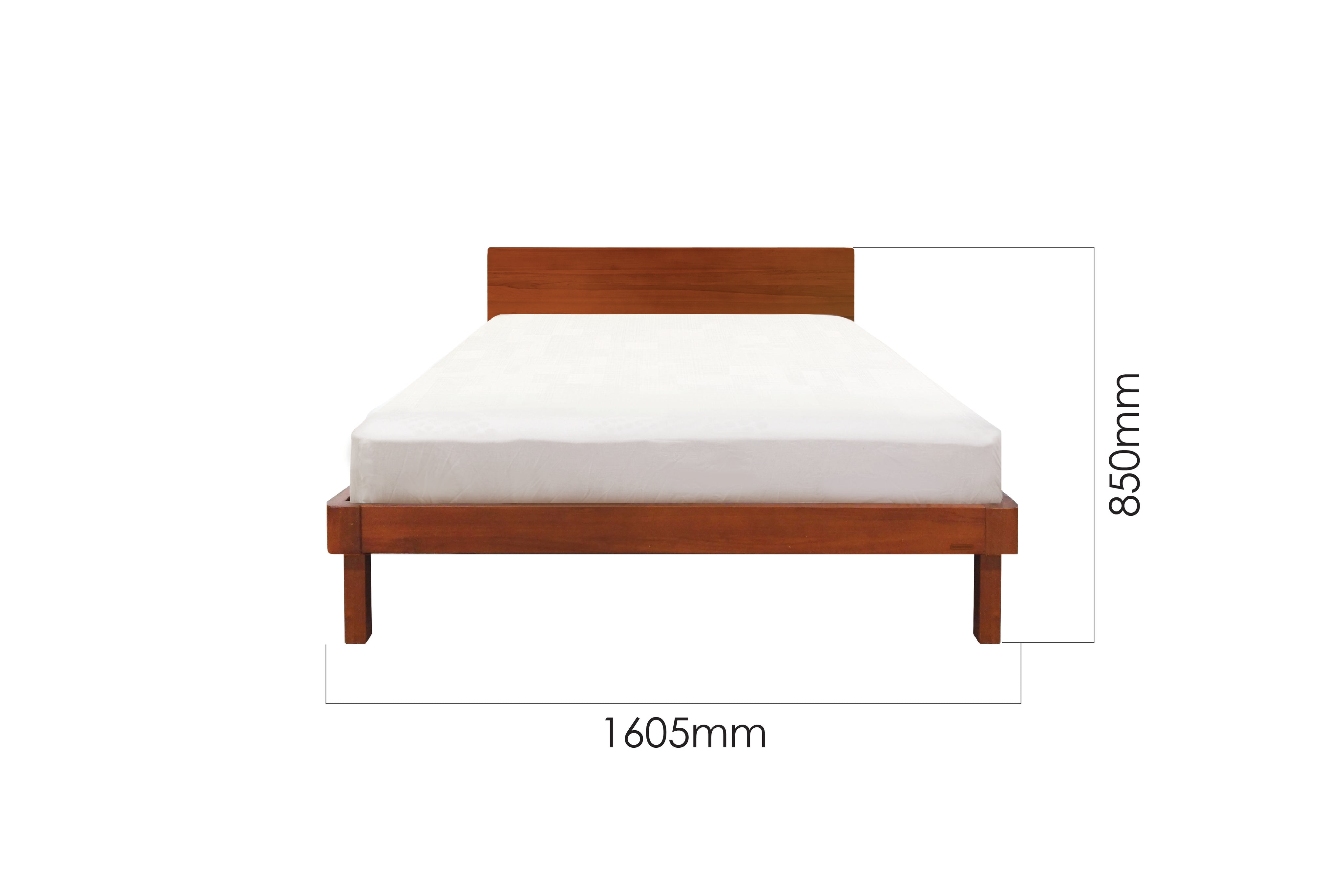 LEIKA 5FT QUEEN BED FRAME – Scanteak MY (1061994-W)
