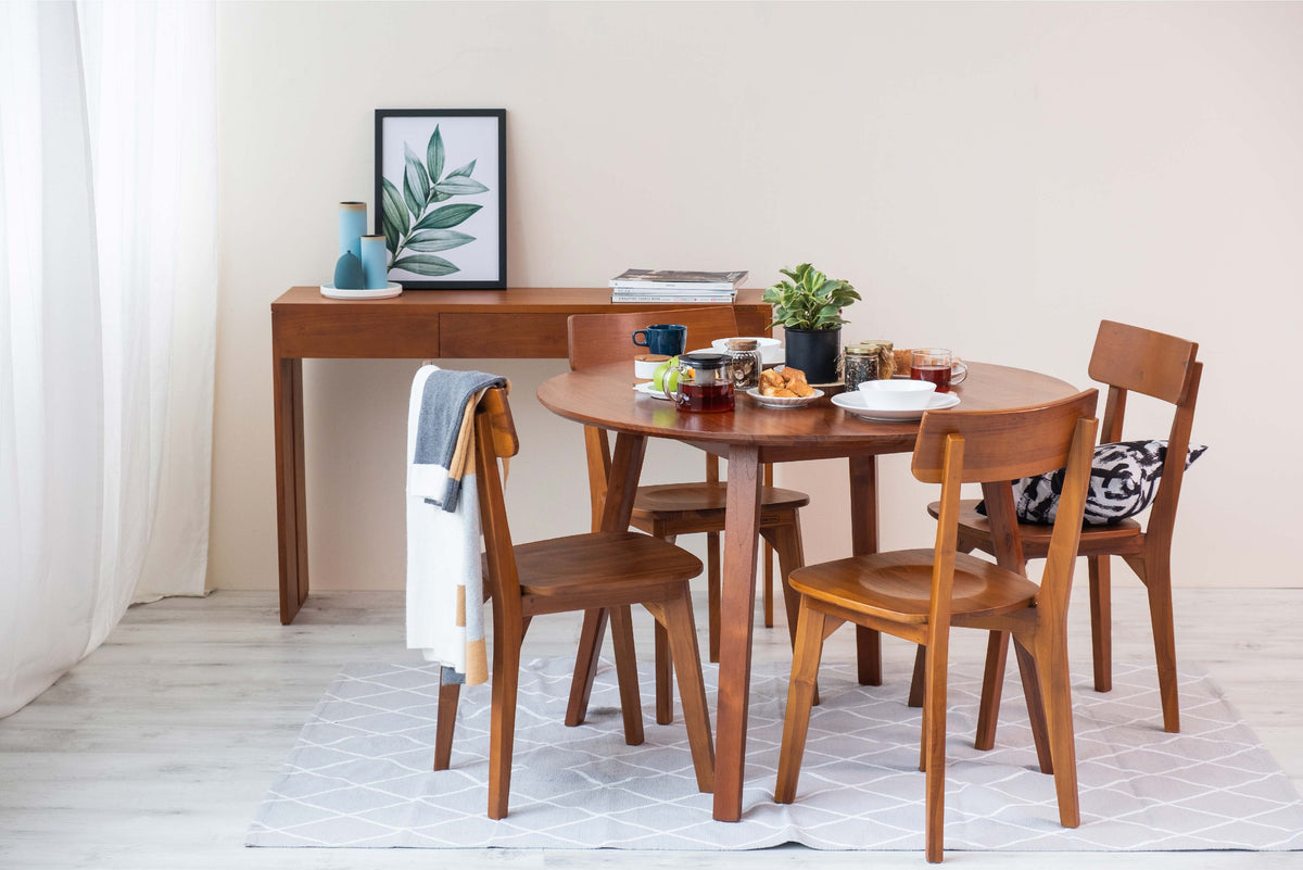 RINKI 120CM ROUND DINING TABLE – Scanteak MY (1061994-W)