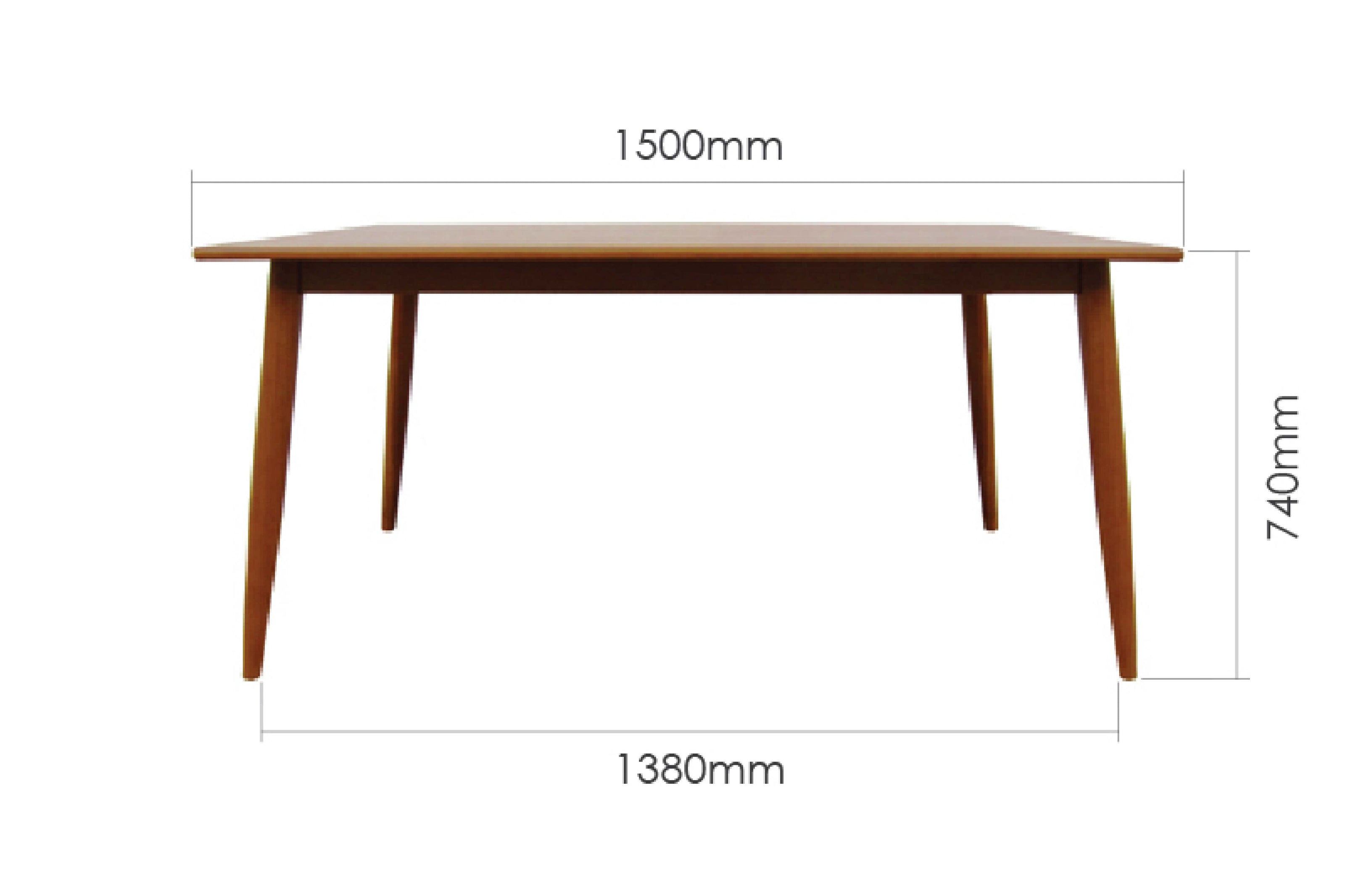 RUNDA 150CM DINING TABLE – Scanteak MY (1061994-W)