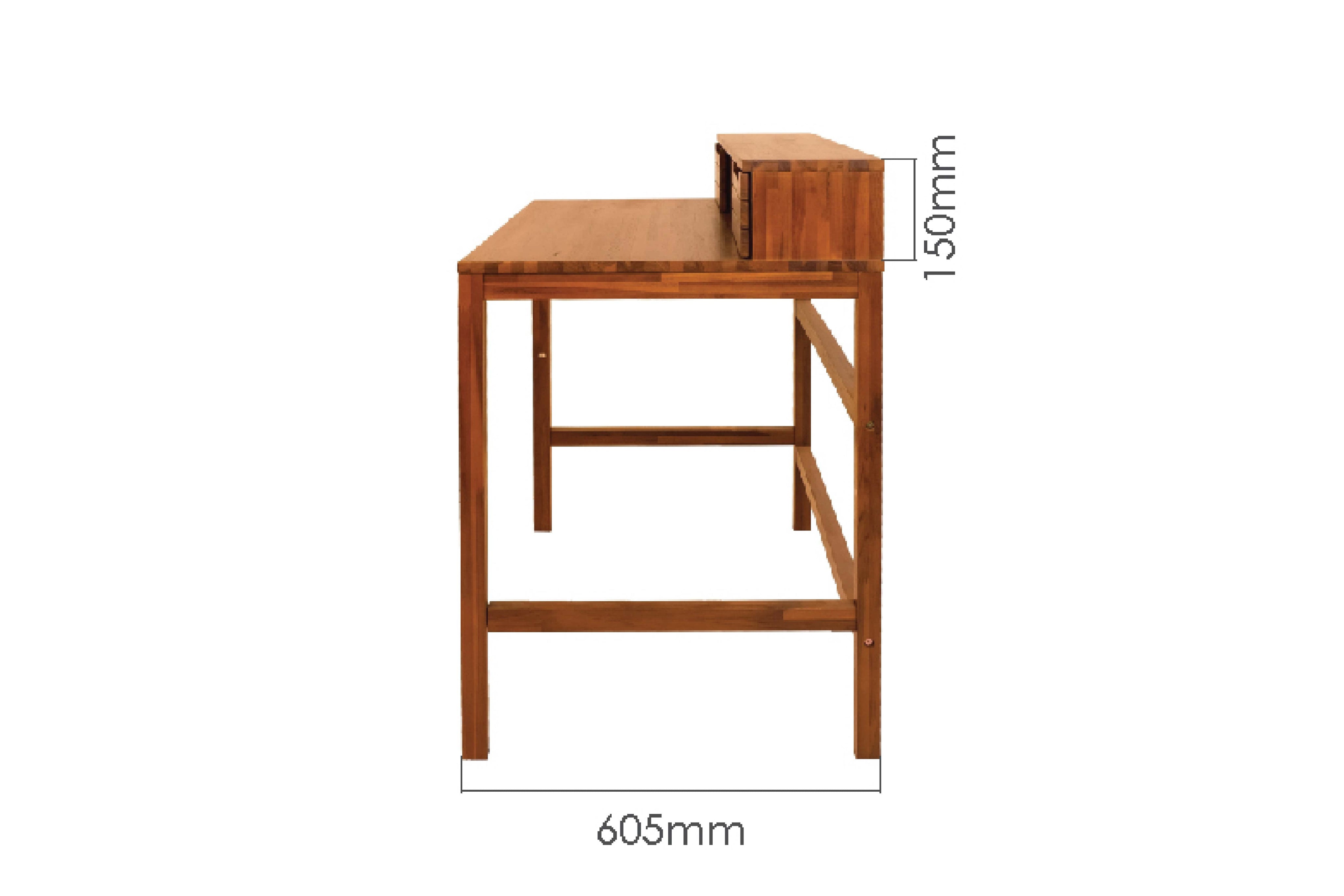 SLAT 110CM SECRETARY DESK | Writing Table - Study - Scanteak Malaysia ...