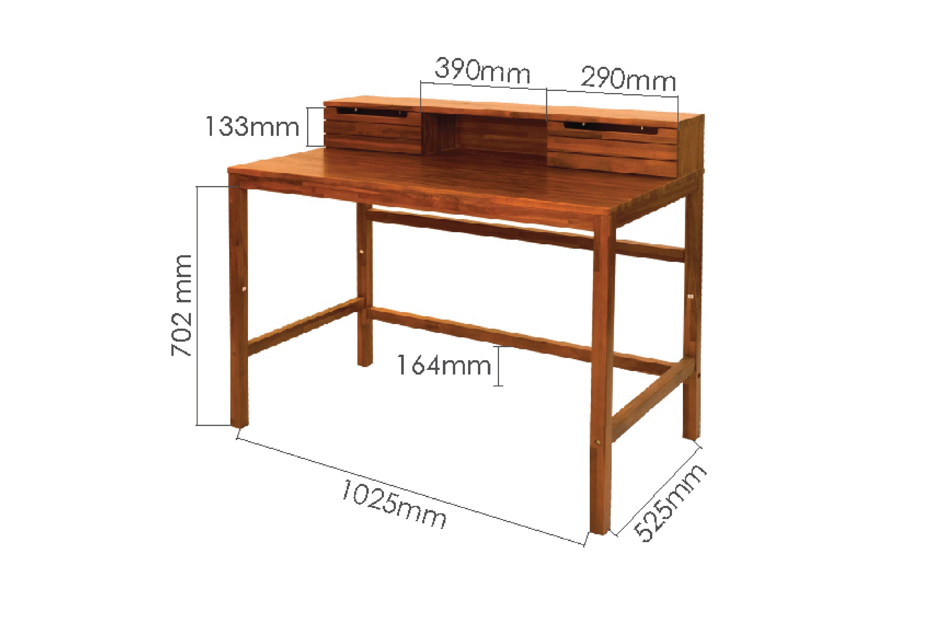 SLAT 110CM SECRETARY DESK | Writing Table - Study - Scanteak Malaysia ...